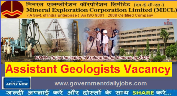 MECL RECRUITMENT 2017 APPLY FOR 25 ASSISTANT GEOLOGIST POSTS