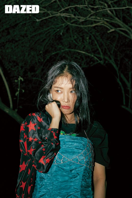 Yoobin's sexy night shoot at a swamp for 'Dazed'