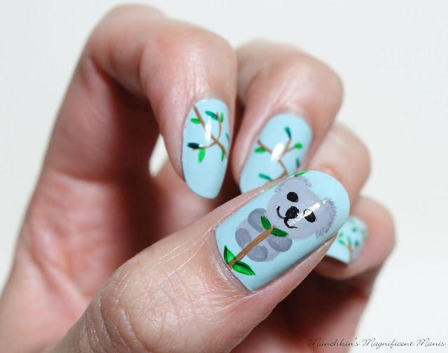 Munchkin’s Magnificent Manis: Koala Bear Care- Koala Nail Design