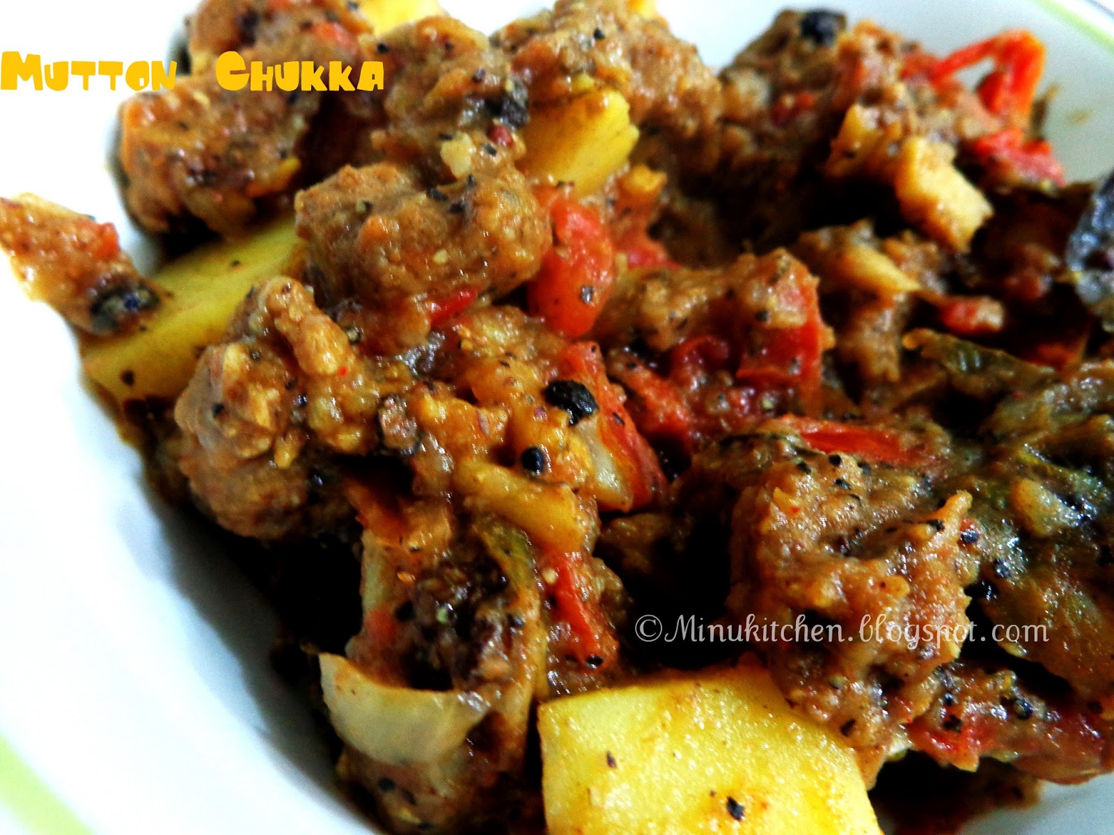 Madurai Style Mutton Chukka ~ Minu's Kitchen