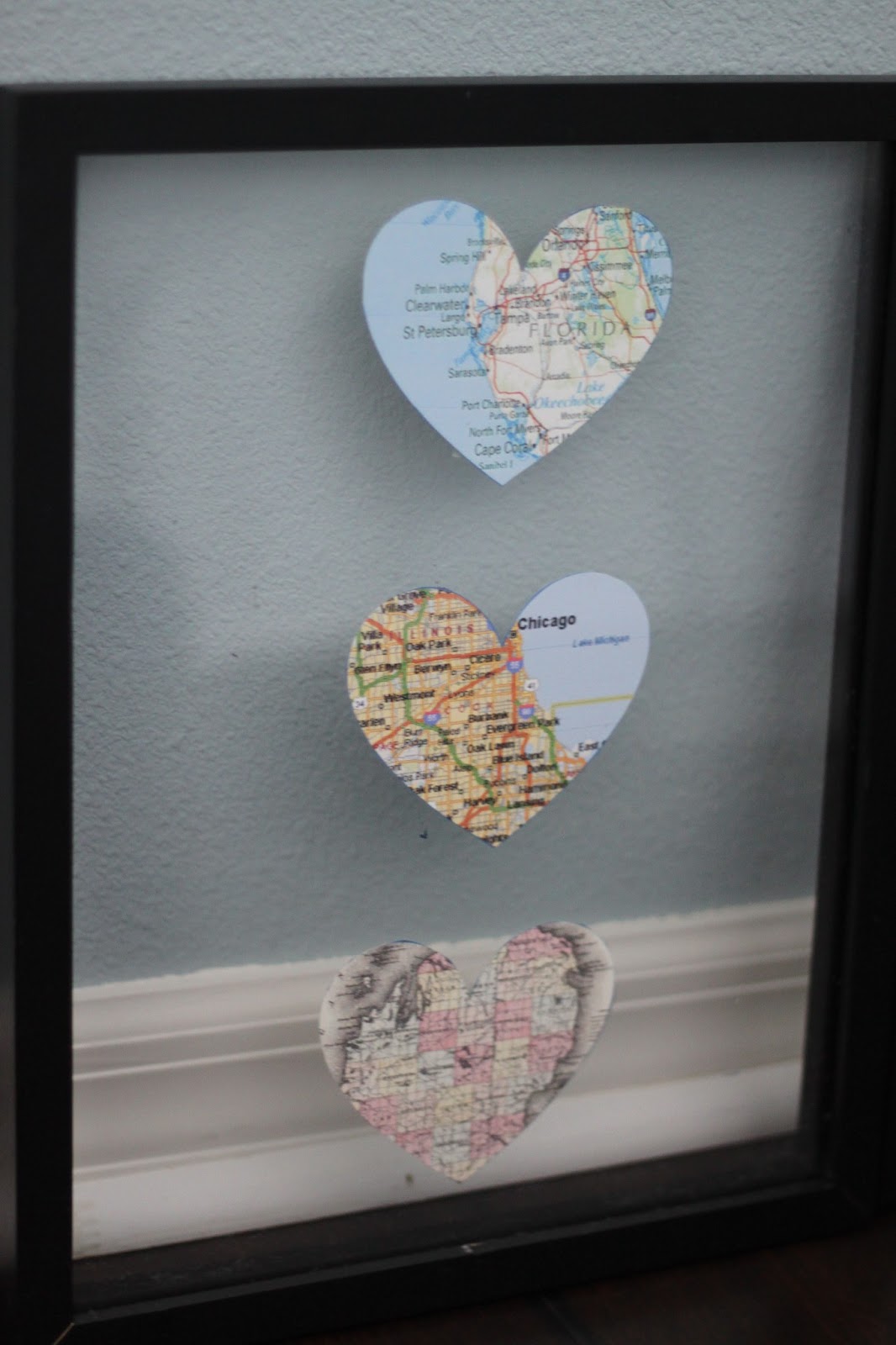 Don't Hit the Backspace Button: DIY: Map Heart Decor