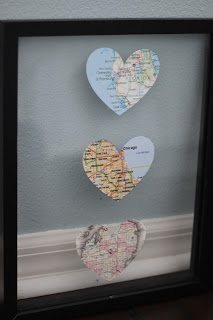Don't Hit the Backspace Button: DIY: Map Heart Decor