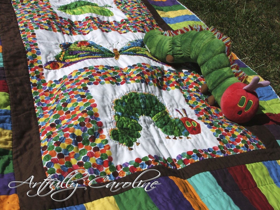 Artfully Caroline: Very Hungry Caterpillar quilt - Finished and delivered