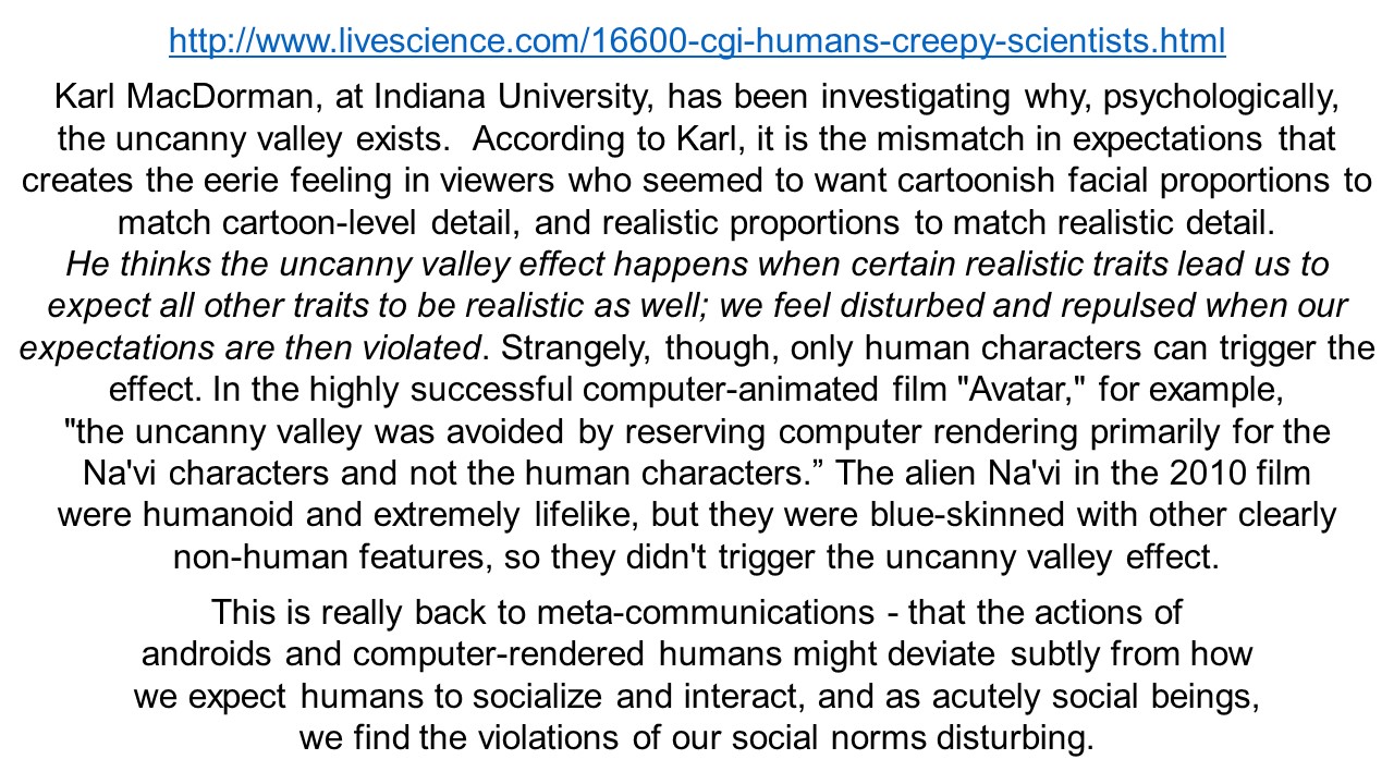 ektalks: The Uncanny Valley - Cognitive Dissonance and Meta-Communication