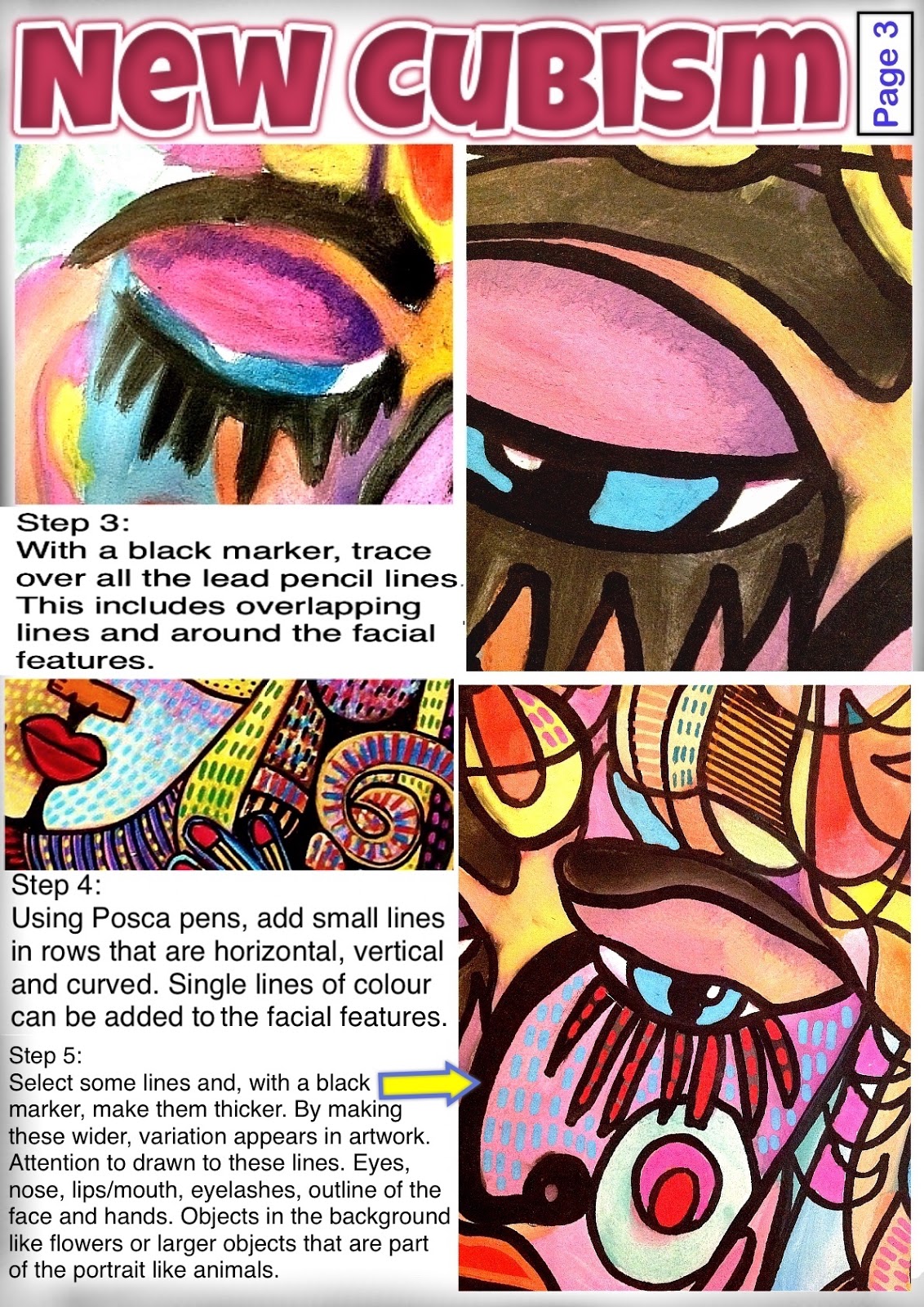 NEW CUBISM - FOR YOUNG STUDENTS - Kindy to Year 4