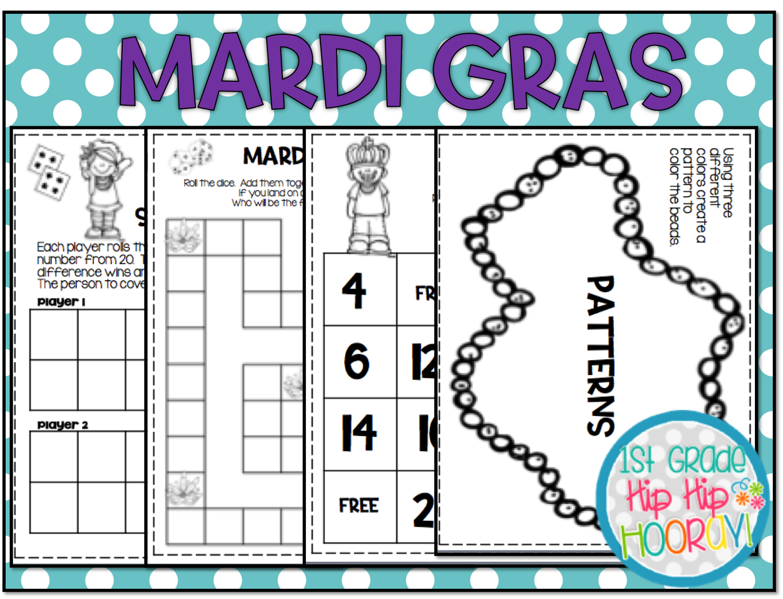 1st Grade Hip Hip Hooray!: Mardi Gras