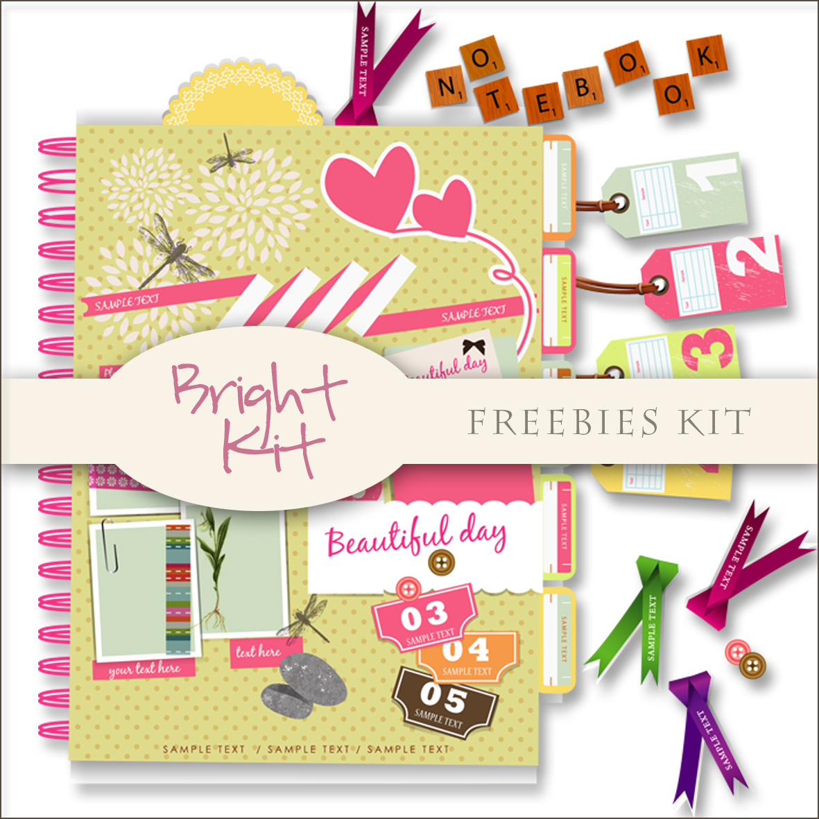 Scrap. DOT: Freebies Bright Kit