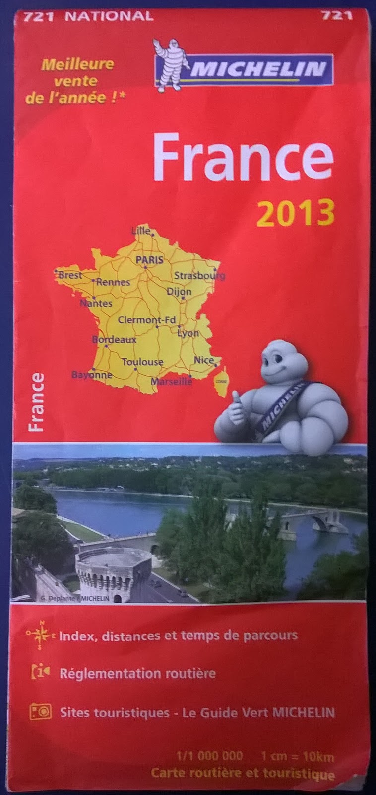 Différence entre la carte 989 et 721 Michelin