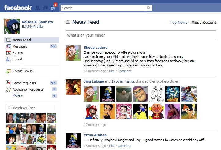 Popular Cartoon Characters Used As Facebook Profile Pictures - Practic WEB