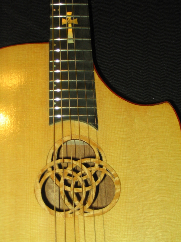 Jim's page: Single Cut acoustic guitar with slotted pedhead
