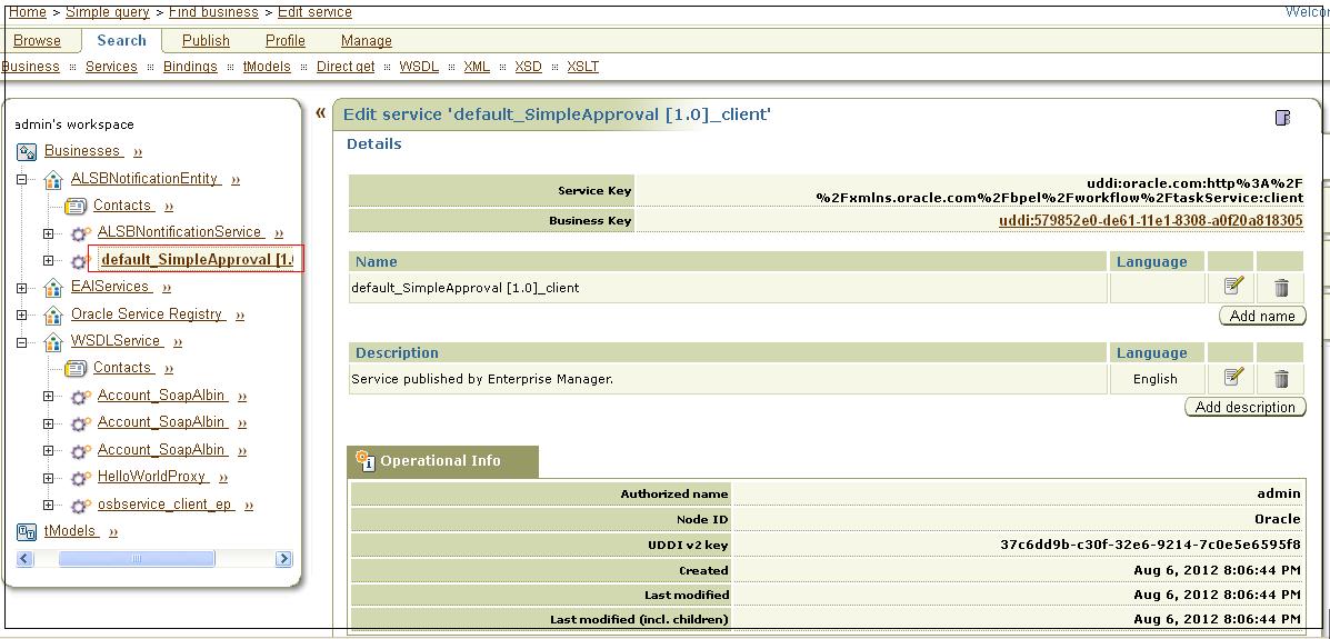 Publishing the SOA composite services to Oracle Service Registry through EM console in Oracle ...