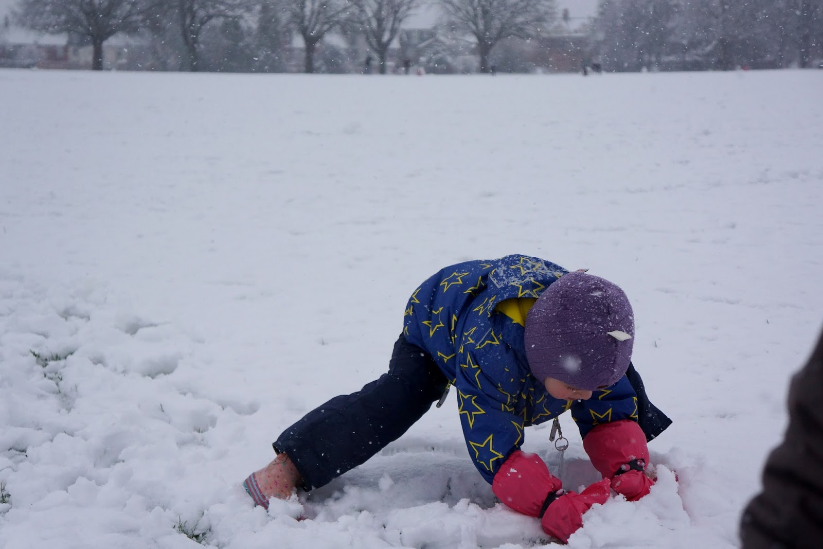 Enjoying the first snow day of this winter in London!