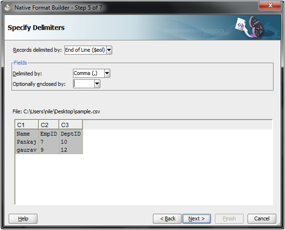 Oracle SOA, BPEL,BPM: Generating .csv file using FileAdapter in Oracle SOA 11g