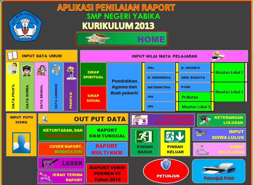 Aplikasi RAPORT Kurikulum 2013 ( RAPORT K13 ) untuk SMP VERSI REVISI ...