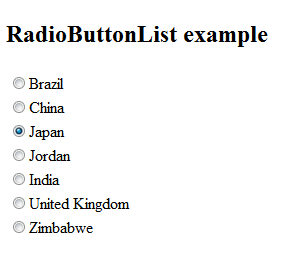 Code Snippets: RadioButtonList Control In Asp.net c#