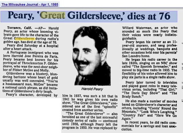 Say Hello to...: Harold (Hal) Peary