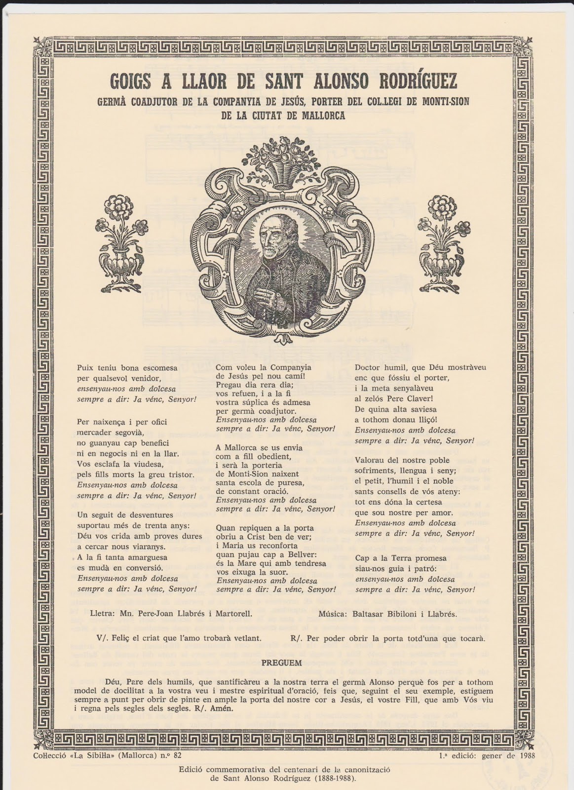 L' aventura gogística: SANT ALONSO RODRÍGUEZ