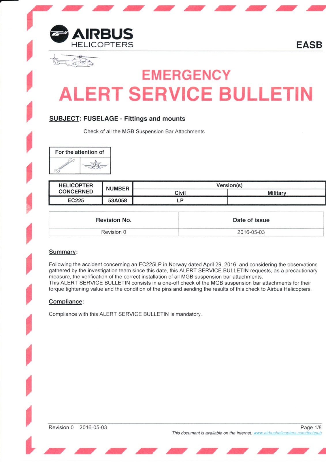 Grams luftfartsblogg: Helicopter accident Norway - Airbus Safety Alert ...