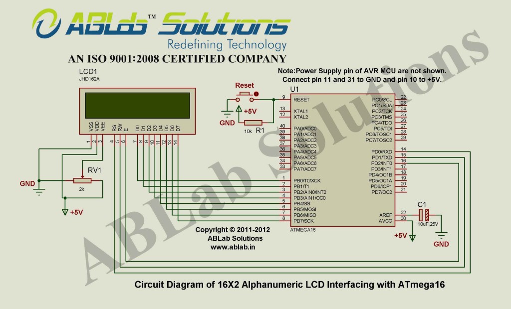 Alphanumeric LCD Projects using ATmega16 Microcontroller for Beginners
