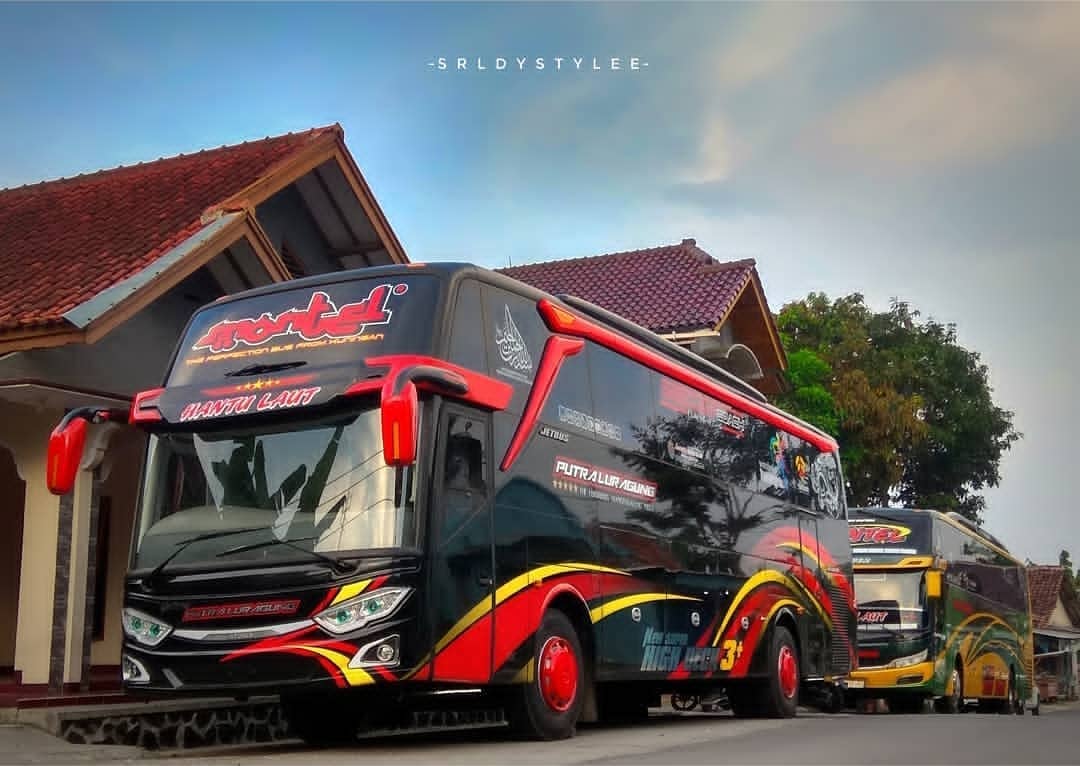 Livery Bus Putra Luragung Montel Bussid - Mod Bussid Indonesia