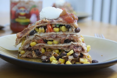 7-Layer Three Bean Tortilla Pie
