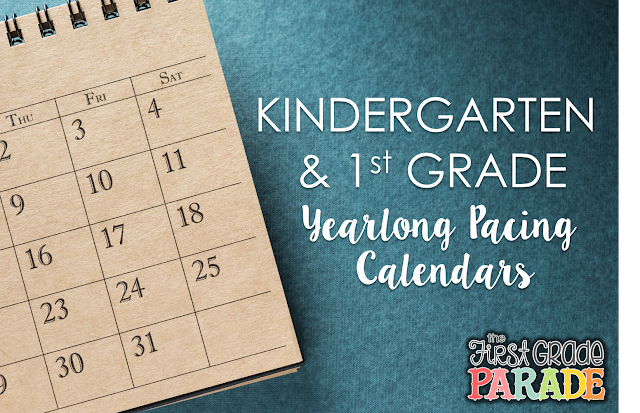 Year Long Planning & Pacing Guide (K & 1st Grades) | The First Grade ...