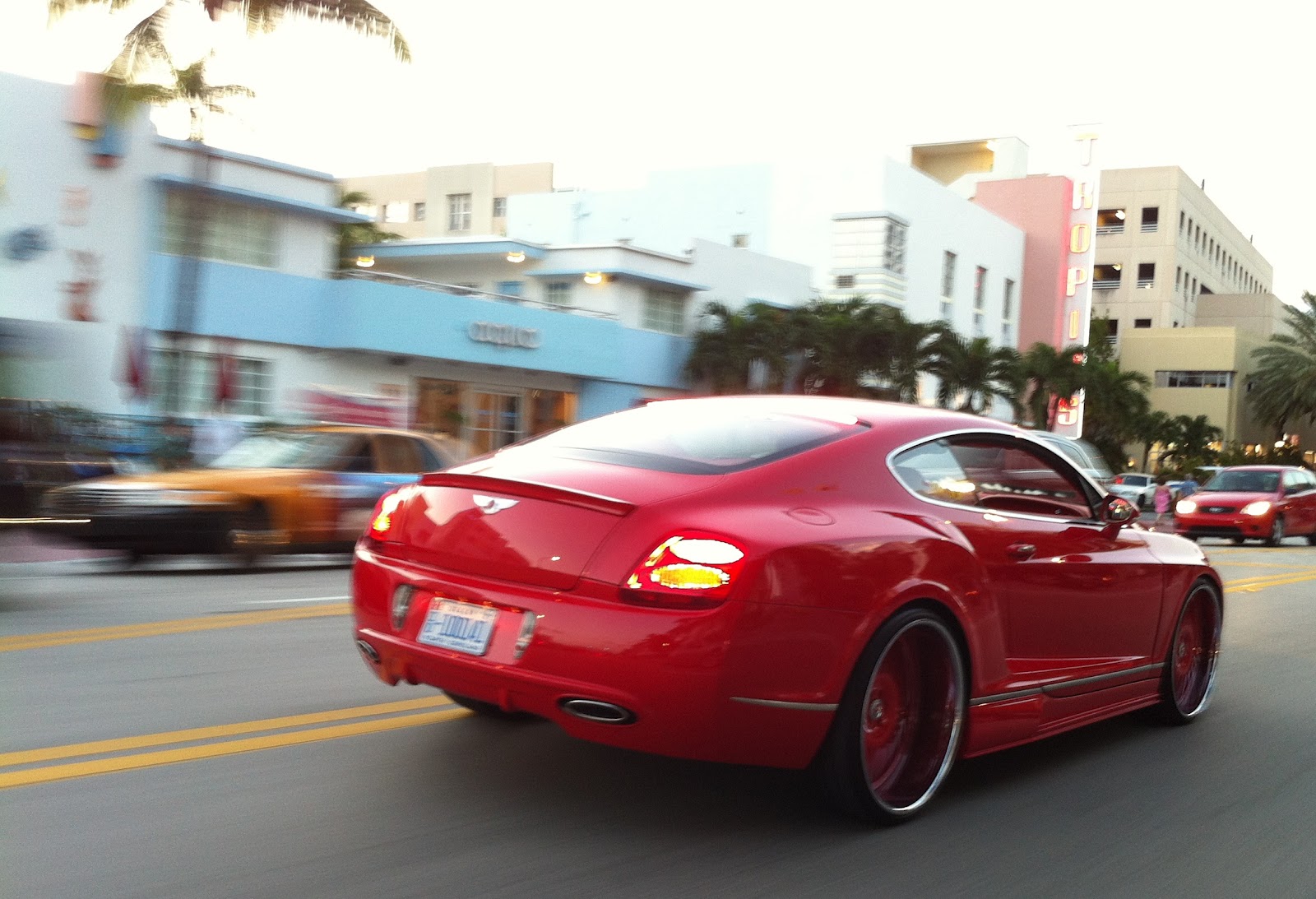 Red modified Bentley Continental with red Forgiato rims | Exotic Cars ...