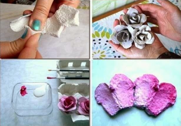DIY Egg Carton Roses - The Idea King