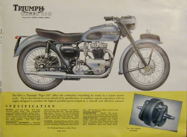 GeekBobber: 1954 Triumph Sales Brochure