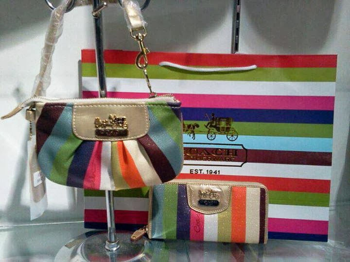 KOLEKSI KELENGKAPAN PERHIASAN WANITA TERKINI: BEG COACH 1 SET PREMIER