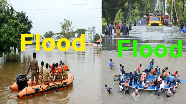 Write a report on a devastating flood in English ...