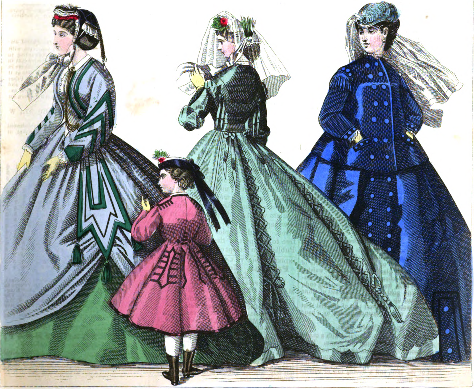 19th Century Historical Tidbits: 1866 Women's Fashions
