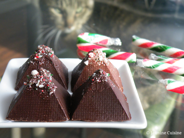 Chocolats au fondant à la menthe (véganes) - Jasmine Cuisine