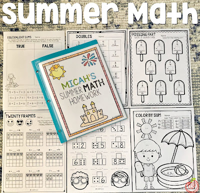 Summer Math Packet | TheHappyTeacher
