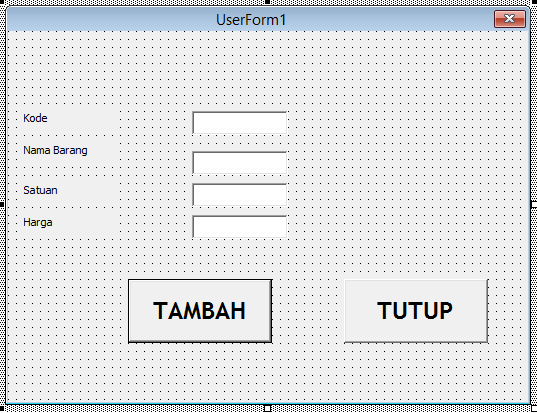 Membuat Form Isian Data Sederhana dengan Macros di Excel