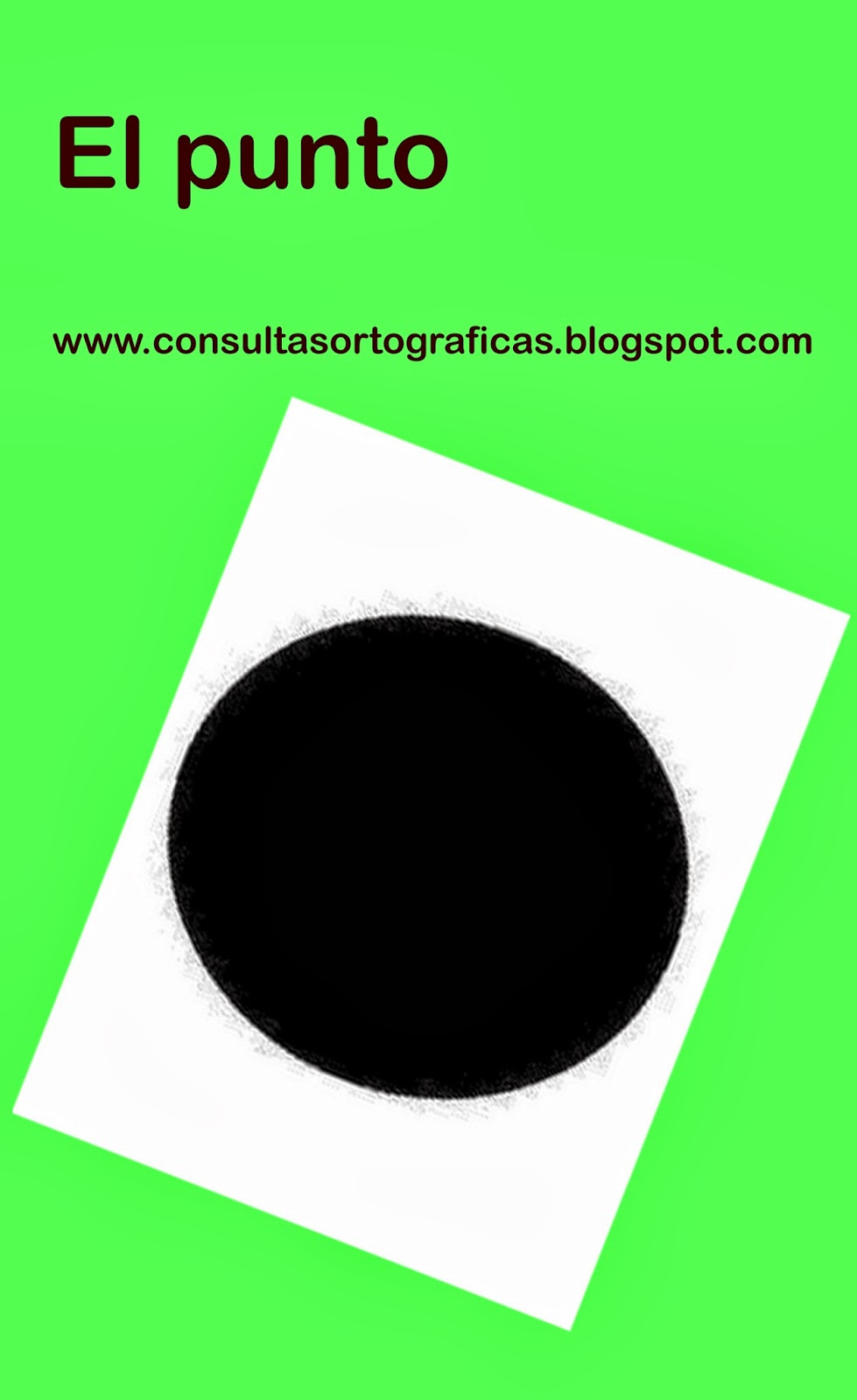 Consultas Ortográficas : El punto