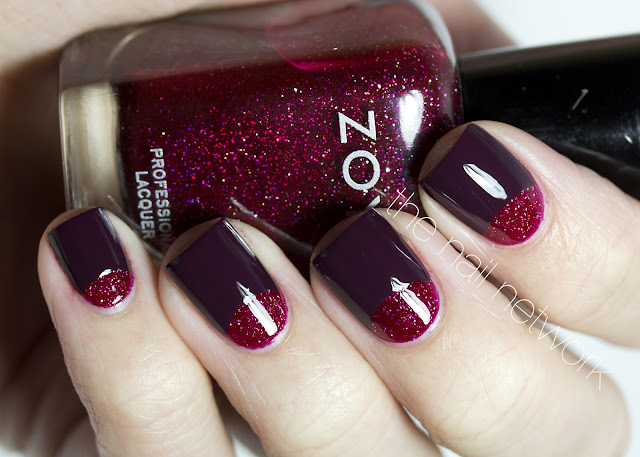 The Nail Network: Zoya Blaze & Anja Half Moon Mani