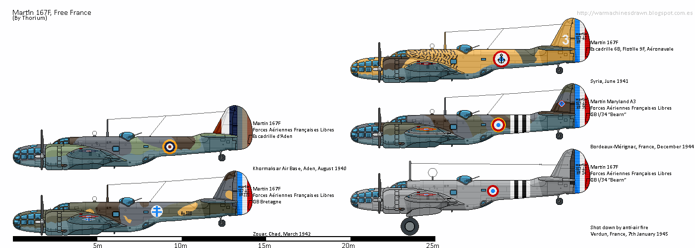 War Machines Drawn: Martin Maryland - Free France users