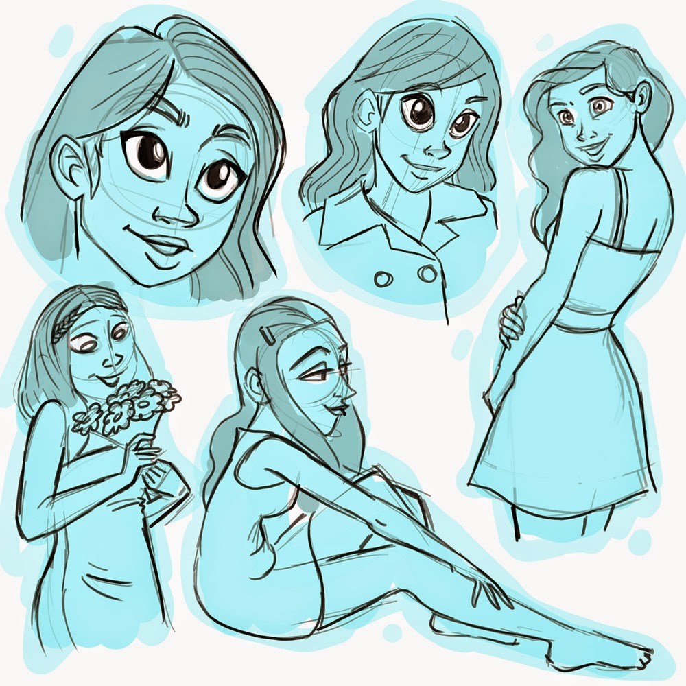 Learning drawing principles: girls