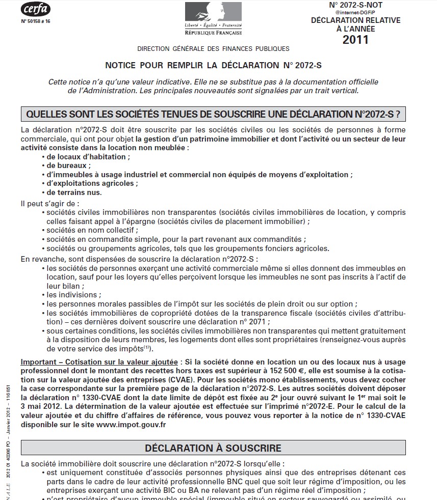 TÉLÉCHARGER FORMULAIRE 2072 K GRATUIT