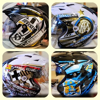 HELM MOTIF CLUB BOLA KEREN