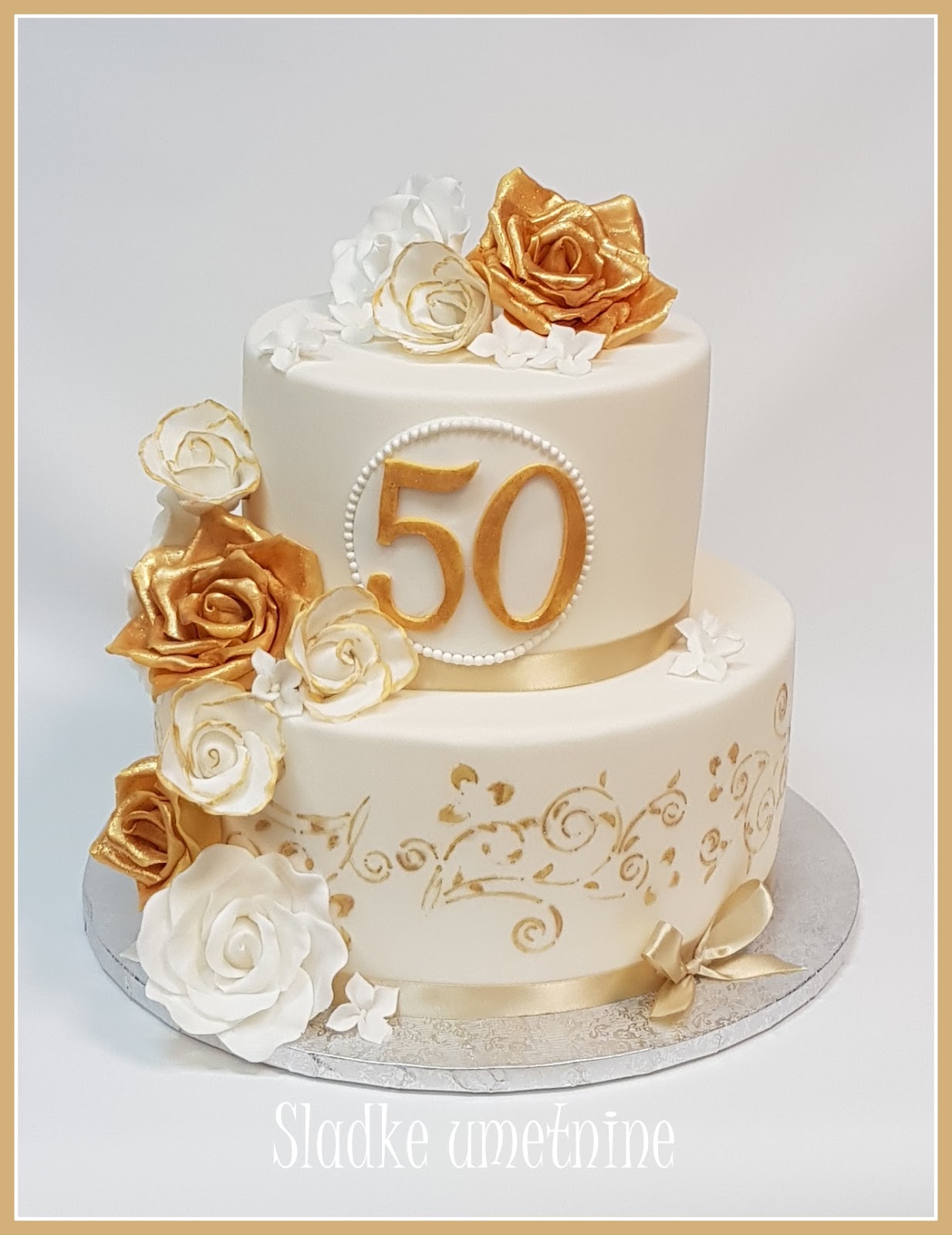 SLADKE UMETNINE: Torta za 50 let poroke