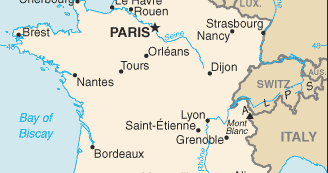 Maps of France with Cities - Free Printable Maps