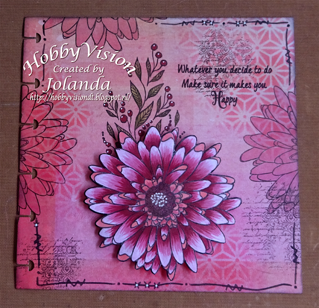 HobbyVision Creative Crew: Disc Bound Art Journal pagina So Spring bloem