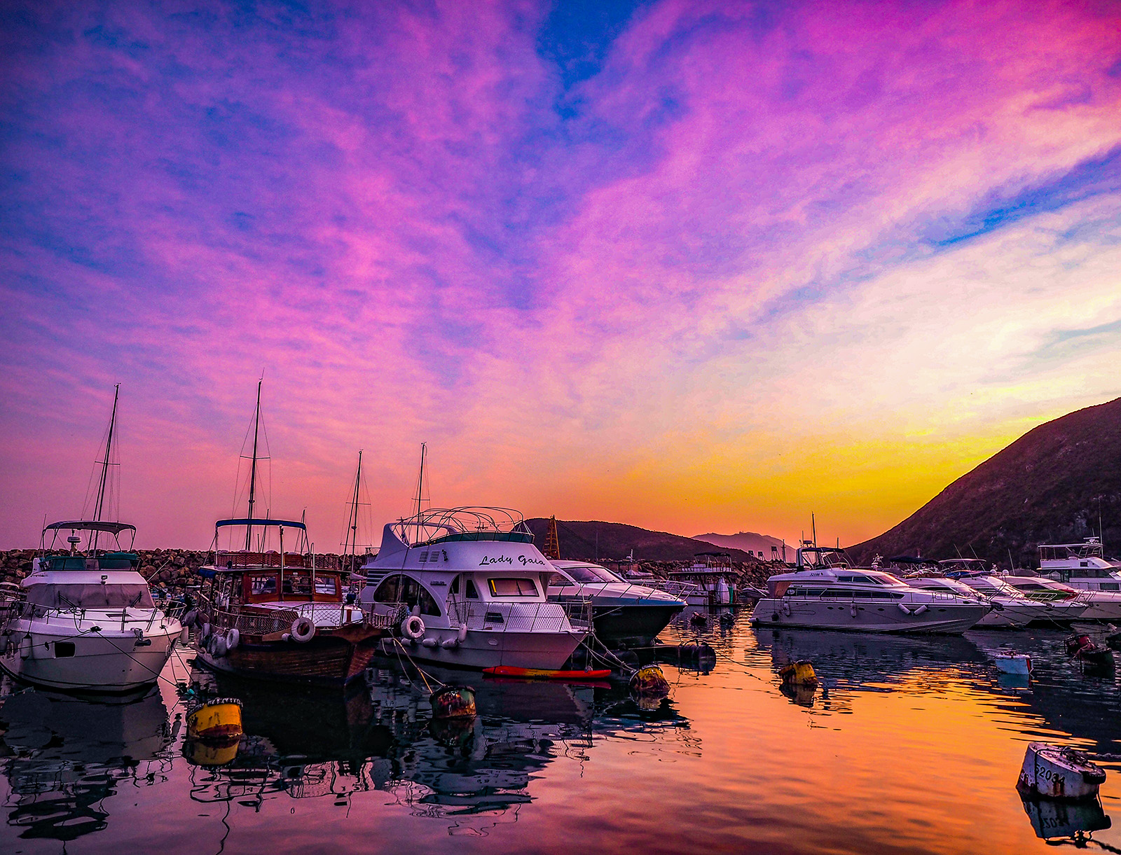 Sheltered from the Typhoon: Typhoon Shelter Sunset