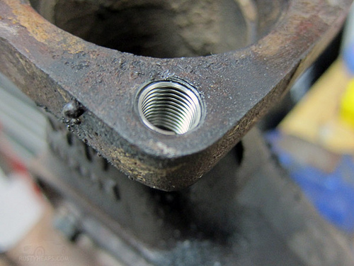 A helical- insert used to repair a thread.