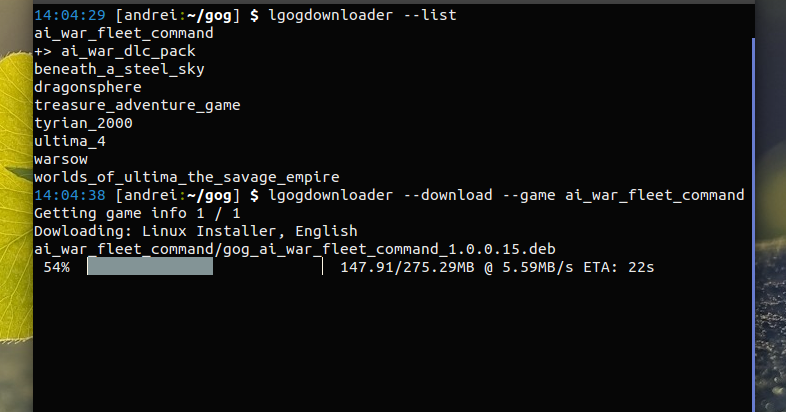 LGOGDownloader: Command Line GOG.com Game Downloader For Linux [Ubuntu ...