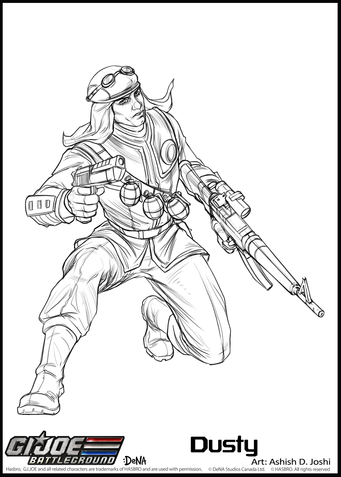 ATOMIC HERMIT: G.I.JOE Battleground line Art
