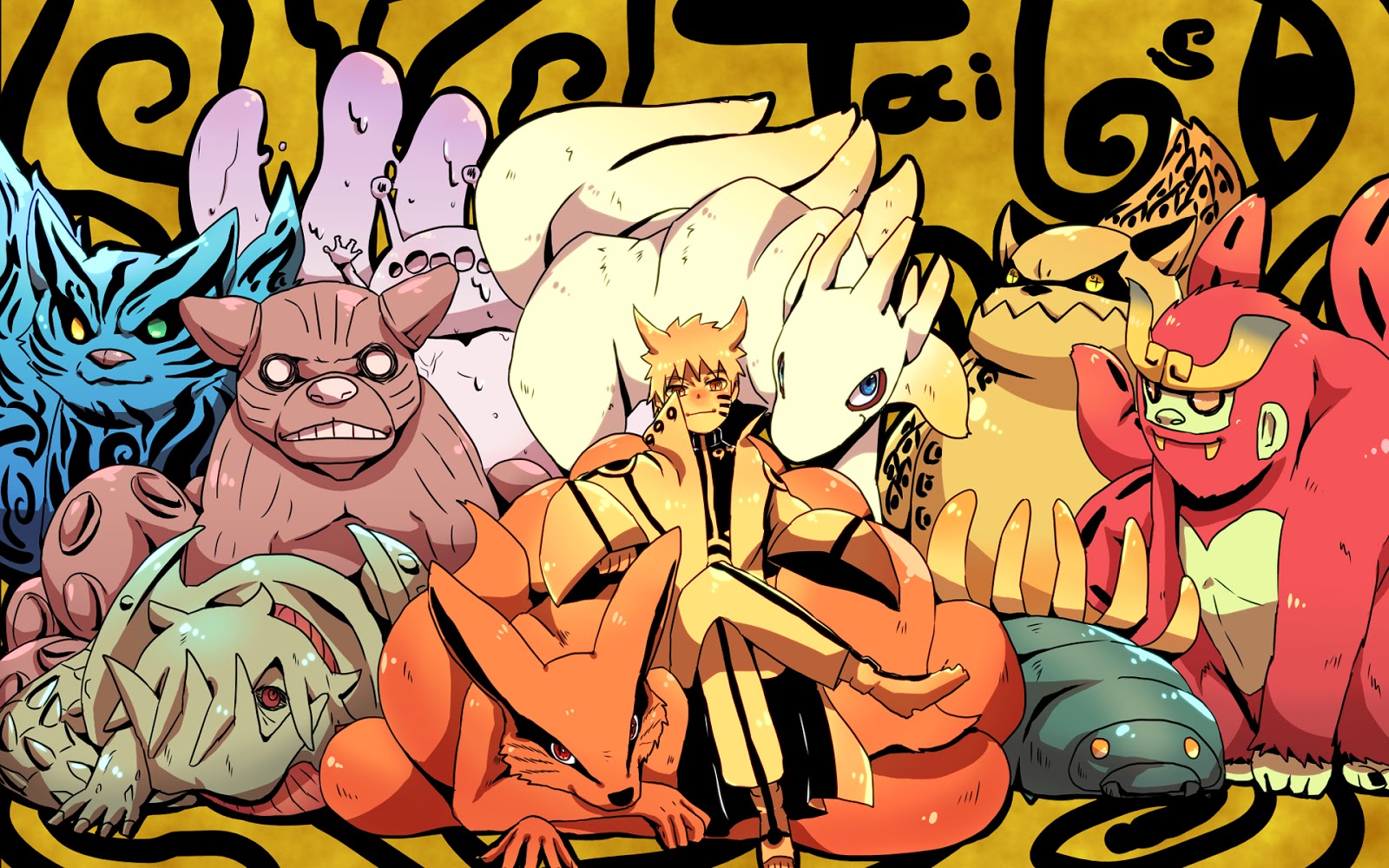 All Tailed Beast Naruto Sage Tailed Beast Mode h04 HD Wallpaper