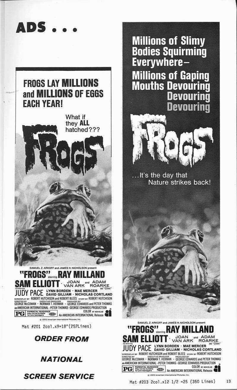 Todo El Terror Del Mundo: Ranas Asesinas (Frogs) (George McCowan, EEUU ...